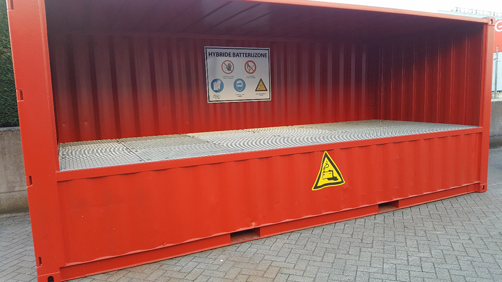 Opvangbak voor accu’s - Containerservice Porreij - Containers - Prefab ...